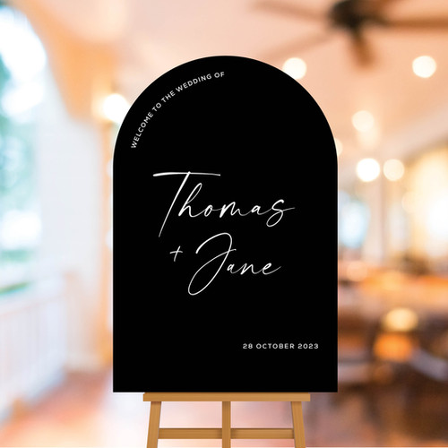 Arched wedding sign | imprintz