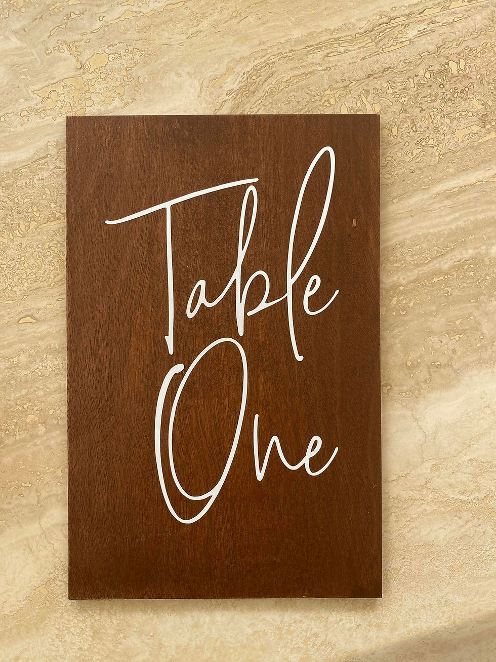 wooden a5 table numbers | imprintz