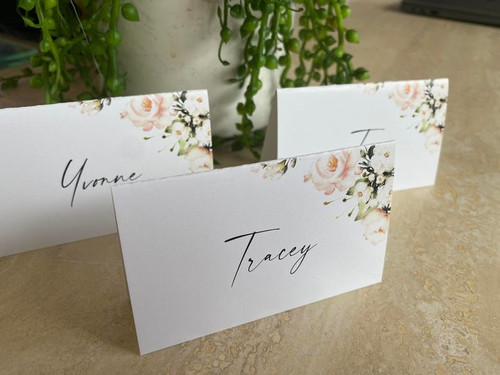 Wedding Name/place Cards - Creased and folded
