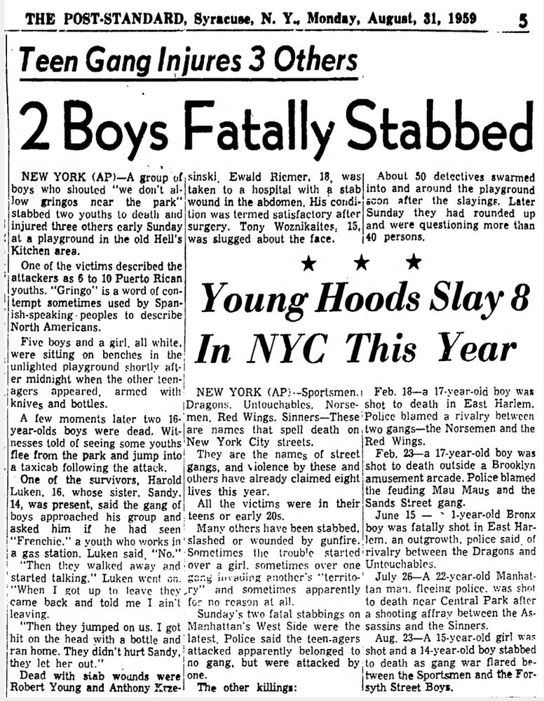 Rebels Without A Cause: The Lost History of 1950's Youth Gangs