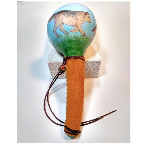 Wolf Spirit Rattle | thundervalleydrums