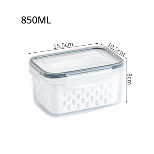 Refrigerator Preservation Storage Box Drain Basket Storage Containers ...