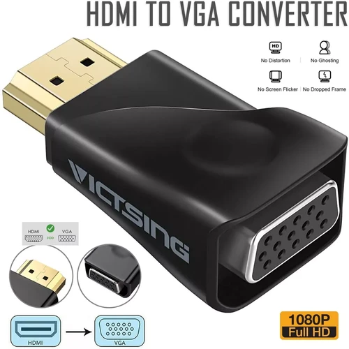 VictSing HDMI to VGA Adapter Converter Input to Output HD 1080P for PC ...