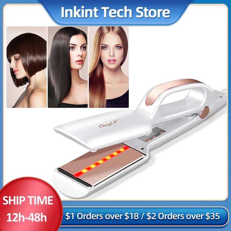 Professional Hair Straighteners Ultra Wide Hair Plank Flat Iron Hot ...