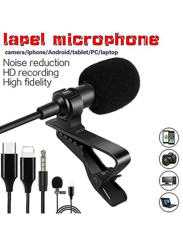 Mini Portable Microphone Cable for Iphone Type C 3.5Mm Jack Microfone ...