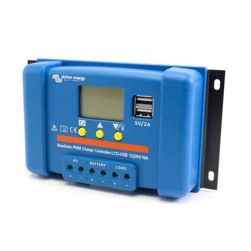 Victron 10A 12v and 24v PWM Solar Charge Controller with LCD and USB | LVA