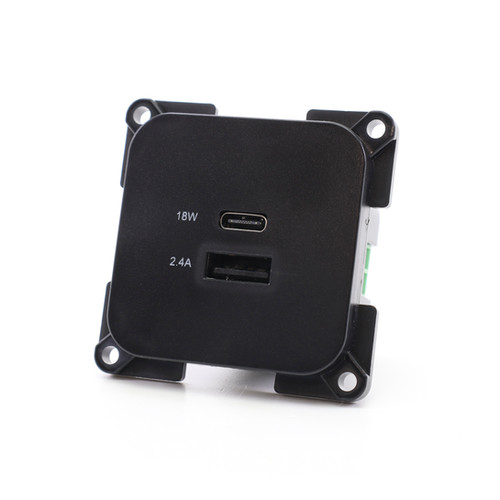 C-Line Black USB-A USB-C Charging Socket Fits CBE 12v 24v for Camper or ...