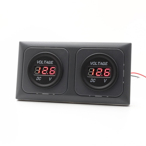 C-Line Double Frame Red Voltmeter Display for Main or Leisure Battery ...
