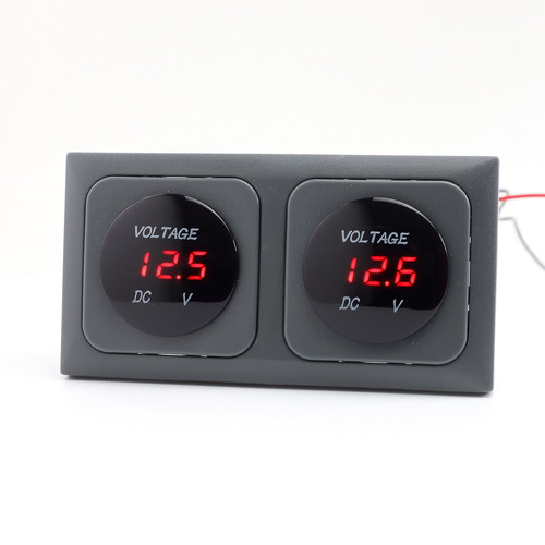 C-Line Double Grey Frame Starter Leisure Voltage Battery Display Red ...