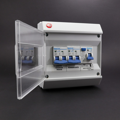 Mains 240v Hookup Fuse Trip Box RCD RCB Consumer Unit for Motorhome ...