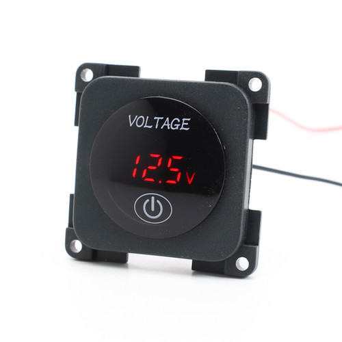 CBE Red LED 12v DC Voltmeter w/ On Off Switch for Campervans Fits C ...