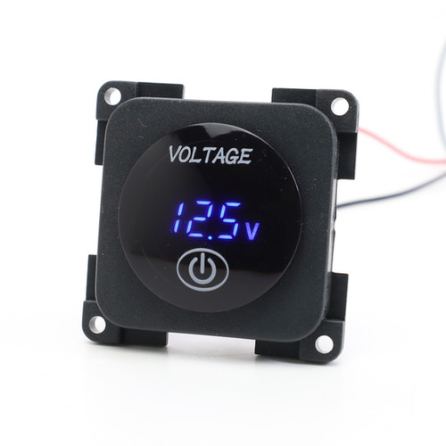 CBE Blue LED 12v DC Battery Display w/ On Off Switch for Campers Fits C ...