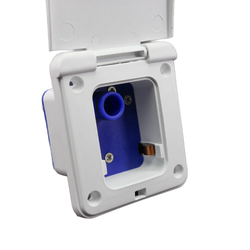 Whale 5001 12v WaterMaster Inlet Socket w/ Pressure Switch White for ...