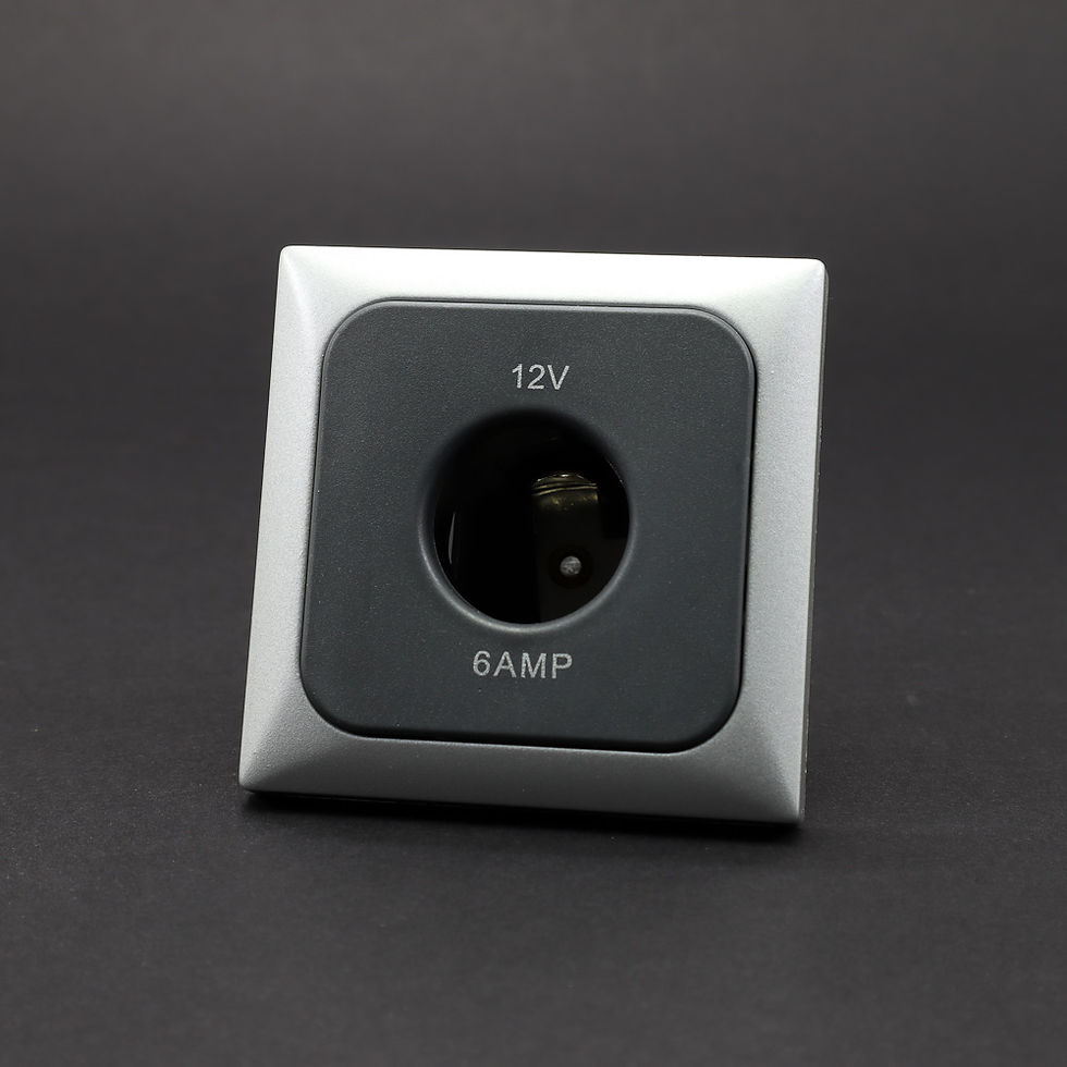 C-Line 12v DC Socket w/ Silver Frame | LVA