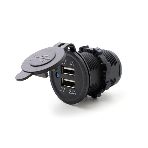 USB Power Socket - Panel Mount and suitable for 12v and 24v systems | LVA