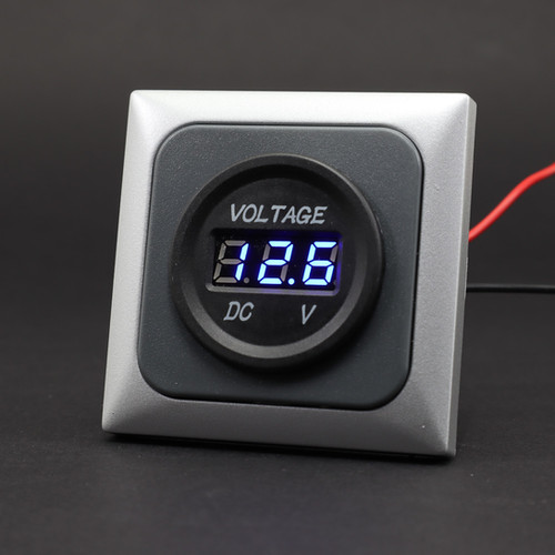 C-Line Silver CSM Frame w/ Blue LED Voltage Battery Display | LVA