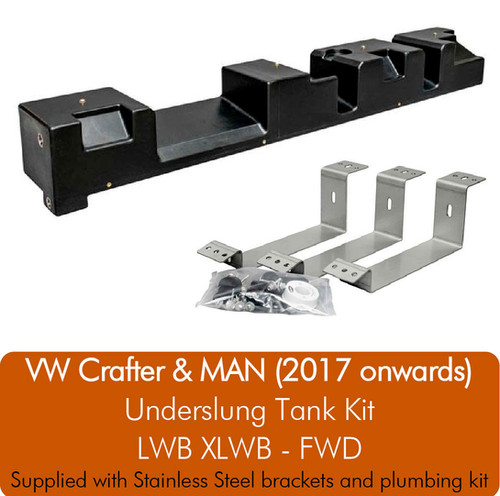 Underslung Water Tank Kit 90L VW Crafter MAN TGE LWB XLWB FWD Camper ...