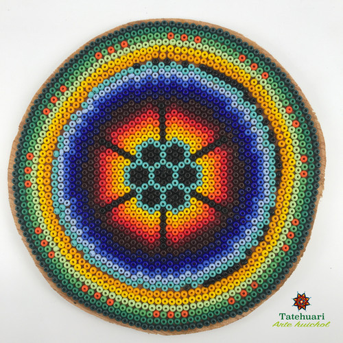 Círculo Forrado con Chaquira - Arte huichol | tatehuari