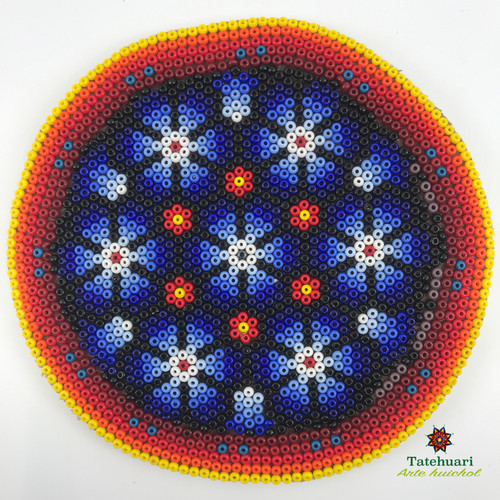 Círculo Forrado con Chaquira - Arte huichol | tatehuari