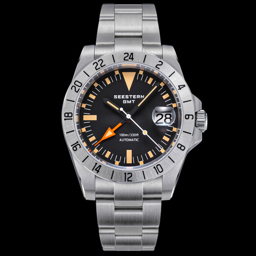 SEESTERN Vintage GMT, NH34, Sapphire, Lume, 100m Diver, Diving, BNIB ...
