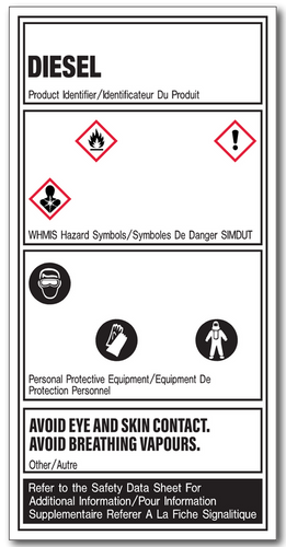 GHSW218 Diesel Decal | IDENT Oil & Gas Signage
