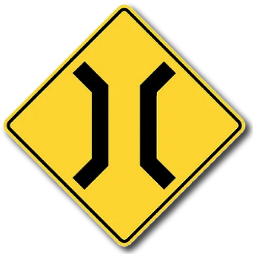 Narrow bridge Traffic Sign | IDENT Oil & Gas Signage