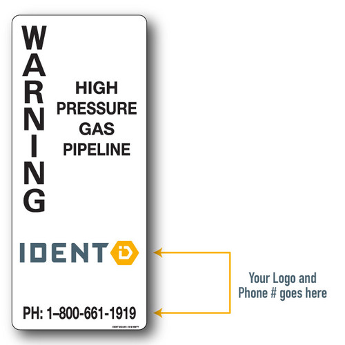 Pipeline Blockout Decals - Logo & Emergency Number | IDENT Oil & Gas ...