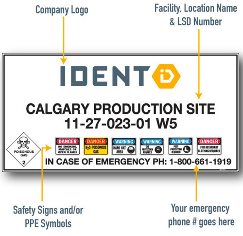 Facility Signs- 8ft x 4ft | IDENT Oil & Gas Signage