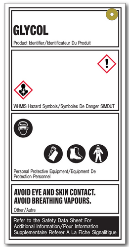 GHSW209 Glycol Tag | IDENT Oil & Gas Signage