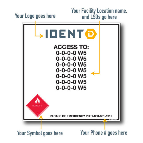 Facility Signs-60cm x 60cm | IDENT Oil & Gas Signage
