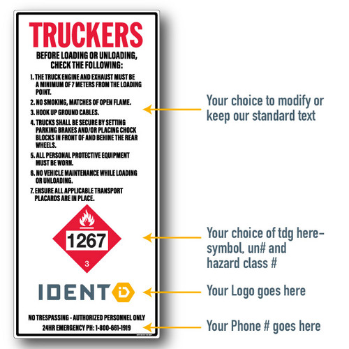 Truck Loading | IDENT Oil & Gas Signage