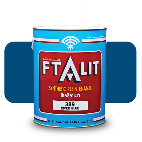 สีน้ำมันตราพัด สีฟ้า เบอร์ 389 Kansai Ftalit Enamel No.389 ขนาดแกลลอน ...