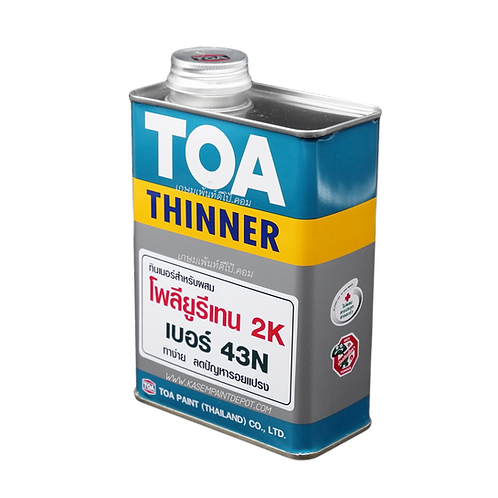 TOA Thinner No.43N ทินเนอร์ทีโอเอ เบอร์ 43N ผสมยูริเทน 2K ขนาด 1/4 ...