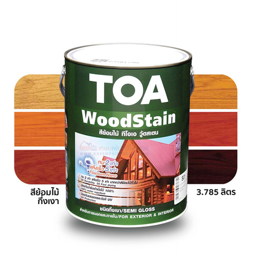 TOA Woodstain Semigloss สีย้อมไม้ ทีโอเอ วู้ดสเตน ชนิดกึ่งเงา ขนาด ...