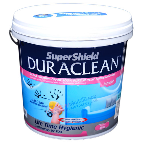 TOA Supershield Duraclean Matt สีน้ำภายใน ทีโอเอ ดูราคลีน ชนิดด้าน ถัง ...