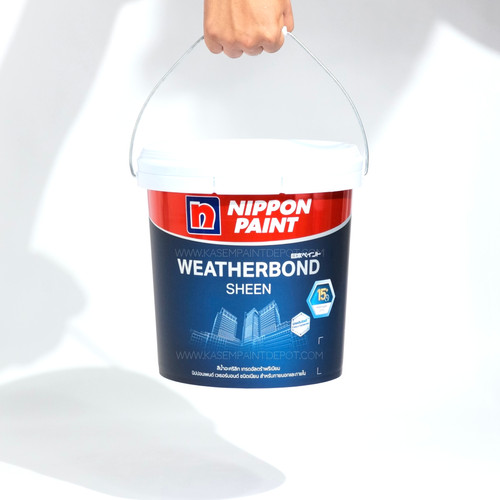 Nippon Weatherbond Sheen สีนิปปอน เวเธอร์บอนด์ ภายนอก เนียน ถัง 9 ลิตร ...