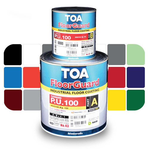 TOA Floorguard PU 100 สีอีพ๊อกซี่ทาพื้นภายนอก ทีโอเอ ฟลอการ์ด พียู 100 ...