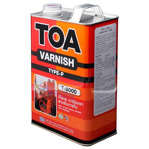 TOA T-8000 Gloss Varnish for Interior วานิชเงา ทีโอเอ ภายใน T8000 ...