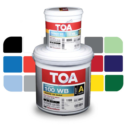 TOA Floorguard 100 WB สีอีพ๊อกซี่ทาพื้นทีโอเอ สูตรน้ำ ฟลอการ์ด 100 WB ...