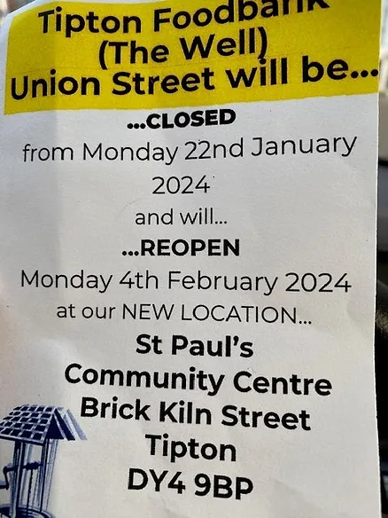 Now Open - Tipton Food Bank