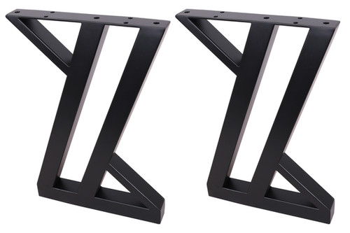 2x18'' Z-Shaped Steel table legs, Coffee Table Legs,Bench Legs Black ...