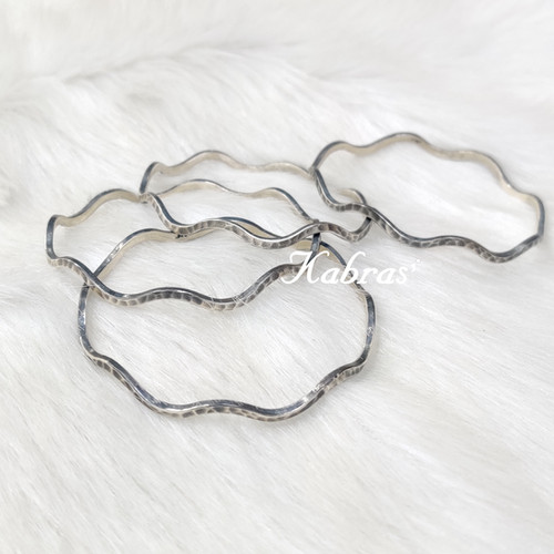 925 wavy silver bangles buy online | Best silver jewelry online