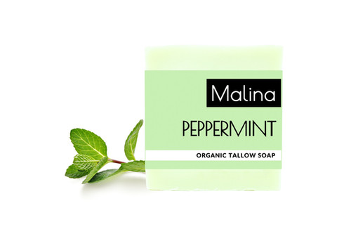Organic Peppermint Tallow Soap | Malina
