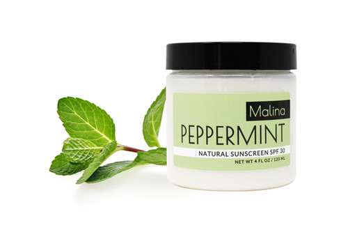 Organic Peppermint Natural Sunscreen | Malina