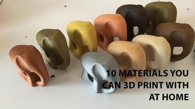 10 materials you can 3D Print with at home
