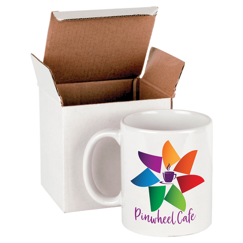 White Sublimatable Ceramic Mug with White Box | Houston Awards