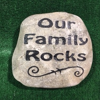 "Our Family Rocks" Stone $35 - $50 - $65 | jdstones