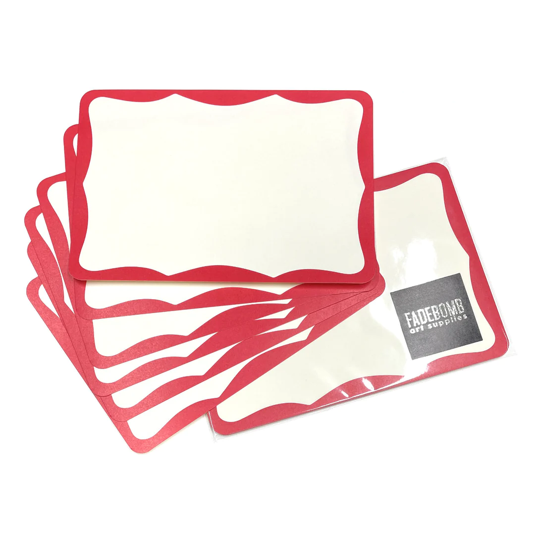 A5 size Big red border sticker - Super strong adhesive | Montana Nottingham