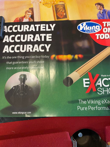 Viking Cues Accuracy poster | Capitol Billiards