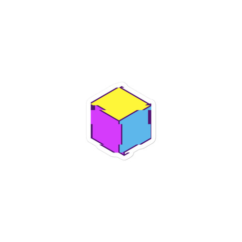 Glitch Cube sticker | Pixel Con